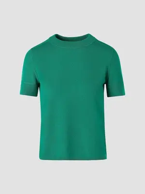 Akris Cashmere Short-sleeve Knit Sweater