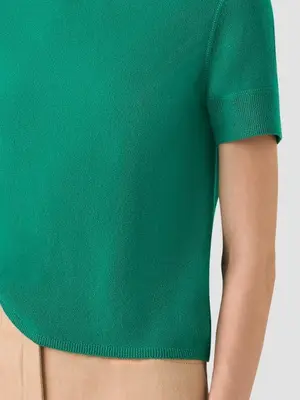 Akris Cashmere Short-sleeve Knit Sweater
