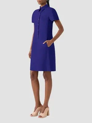 Akris Stretch Cotton-silk Polo Dress