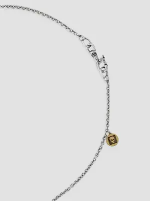 John Varvatos Notched Sterling Silver & Brass Pendant Necklace
