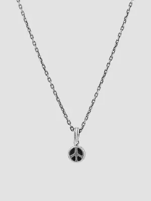 John Varvatos Artisan Sterling Silver Peace Pendant Necklace - Grey