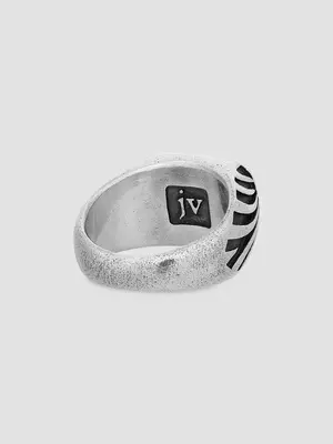John Varvatos Deco Sterling Silver & Lapis Lazuli Signet Ring
