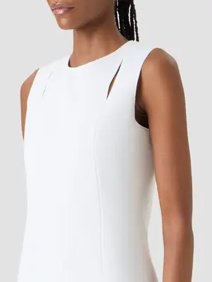 Akris Slot Cut-out Jersey Sheath Mini Dress