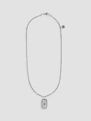 John Varvatos Gothic Sterling Silver & 0.09 Tcw Diamond Pendant Necklace