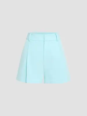 Generation Love Sena Stretch-crepe High-waisted Shorts - Medium Blue