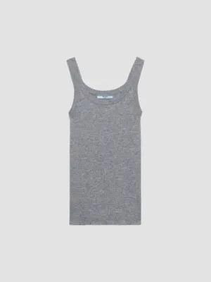 Prada Ribbed Knit Cashmere Tank Top