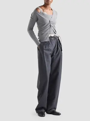 Prada Ribbed Knit Cashmere Tank Top