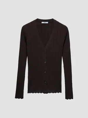 Prada Wool Cardigan - Brown
