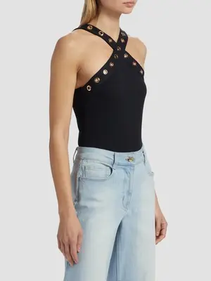 Generation Love Sabeen Grommet Halterneck Bodysuit
