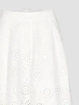 FRAME The Solstice Eyelet Midi-skirt