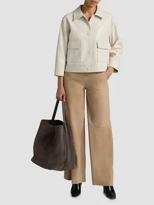 LAMARQUE Elara Faux Leather Shirt Jacket