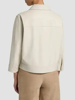 LAMARQUE Elara Faux Leather Shirt Jacket