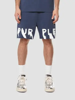 PURPLE BRAND Logo Fleece Shorts