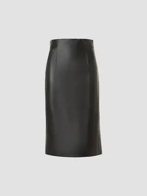 Akris Leather Pencil Skirt