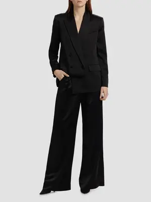 Simkhai Norah Satin Double-breasted Blazer