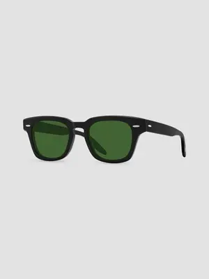 Barton Perreira Frederick 47mm Rectangular Sunglasses Black