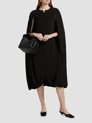 Rosetta Getty Fold Cape Cocoon Dress