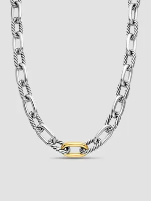 David Yurman Dy Madison Chain Necklace In Sterling - Multi