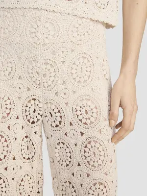 FRAME Crochet Cotton Pants