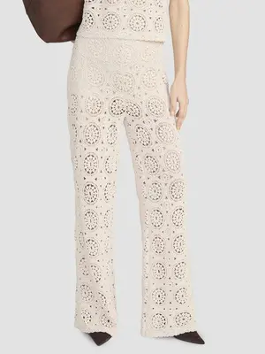 FRAME Crochet Cotton Pants