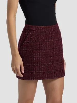 Generation Love Kendra Cotton-blend Metallic Tweed Miniskirt