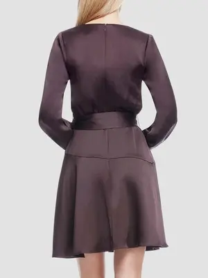 Dress The Population Darla Satin Tie-waist Minidress