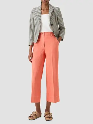 Akris Seersucker Stripe Stretch-cotton Blazer