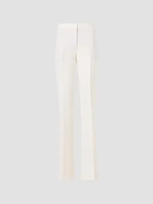 Akris Carl Linen-virgin Wool Straight-leg Pants - Ecru