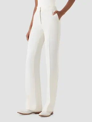 Akris Carl Linen-virgin Wool Straight-leg Pants