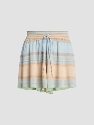 Zimmermann Indra Striped Shorts - Blue Multi