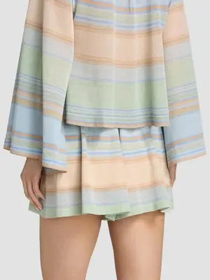 Zimmermann Indra Striped Shorts - Blue Multi
