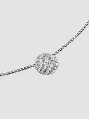 David Yurman Sculpted Cable Pendant Necklace In Sterling Silver