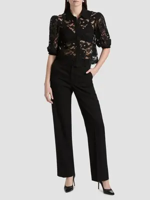 Generation Love Tammy Floral Lace Shirt - Black