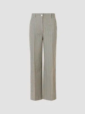 Akris Chiara Seersucker Crop Pants
