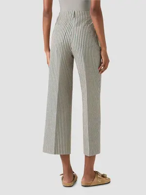 Akris Chiara Seersucker Crop Pants