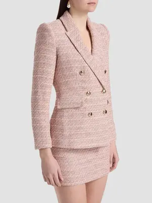 Generation Love Arielle Tweed Double-breasted Blazer