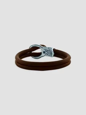 John Varvatos Sterling & Leather Double-strand Bracelet