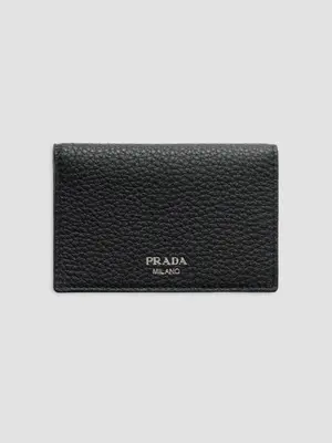 Prada Leather Card Holder Black