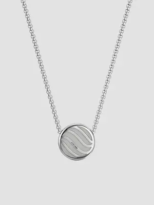 David Yurman Sculpted Cable Pendant Necklace In Sterling 10mm