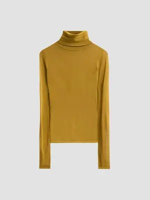 Zimmermann Fine-knit Turtleneck Top - Chartreuse