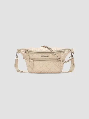 Mz Wallace Crosby Small Quilted Crossbody Bag - Buff
