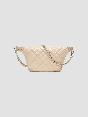 Mz Wallace Crosby Small Quilted Crossbody Bag - Buff