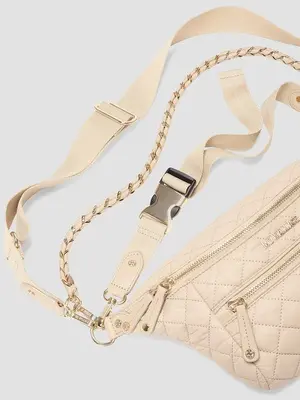 Mz Wallace Crosby Small Quilted Crossbody Bag - Buff