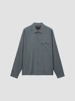 Prada Wool Zipper Shirt - Grey