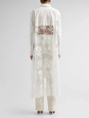 Zimmermann Valiant Lace Cotton Tunic Shirt