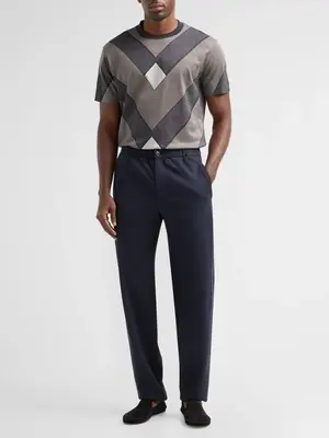 Emporio Armani Geometric-print Jersey Crewneck T-shirt - Multi