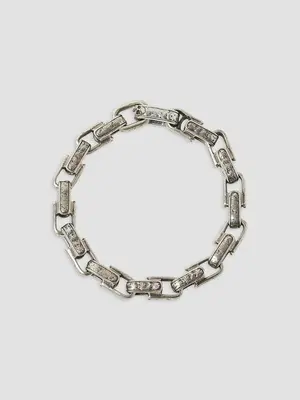 John Varvatos Artisan Sterling Distressed Link Bracelet - Silver