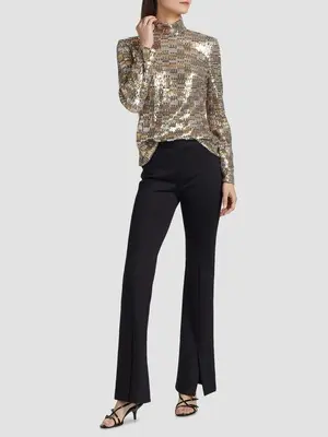 Rosetta Getty Bauhuas Mesh Sequined Top