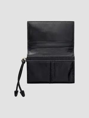 Prada Leather Card Holder With Flap