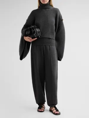 Zimmermann Valiant Knit Barrel-leg Pants